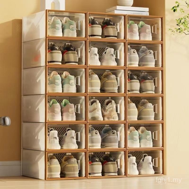 Aj Shoe Box Storage Box Transparent Simple Influencer Foldable Storage ...