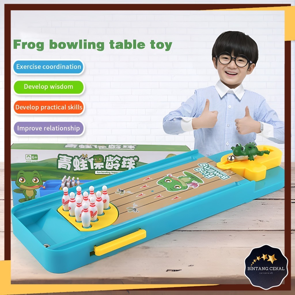 BC Mini Frog Bowling Game Fun Interactive Ball Shooting Toy Kids ...