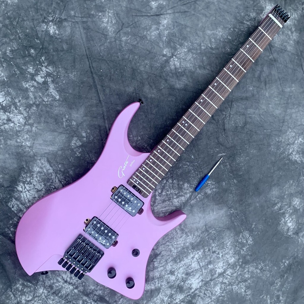 Grote Headless Purple 6 String Electric Guitar Professional Guitar ...