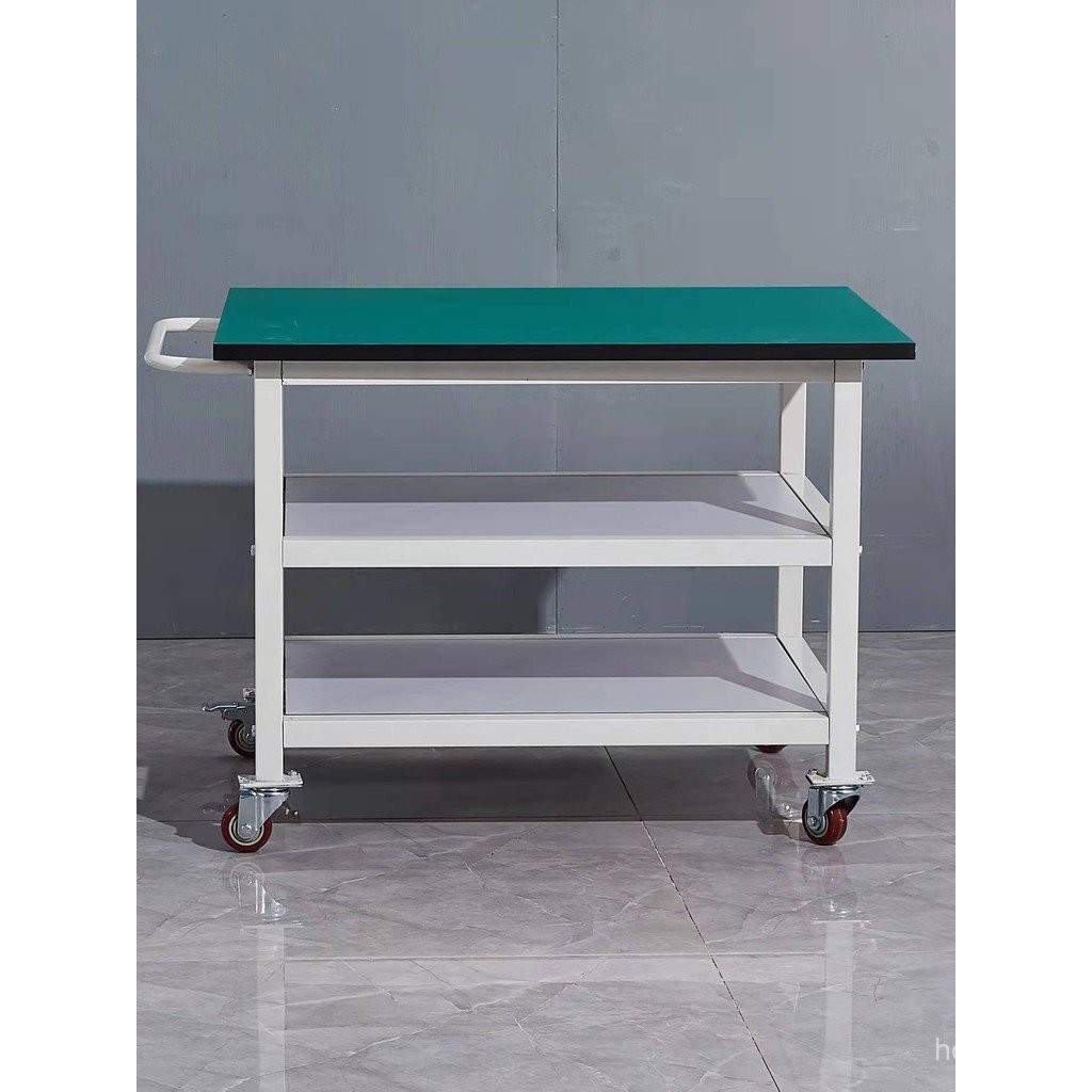 Anti-static Workbench Movable Table Double-Layer Three-Layer Wheeled ...