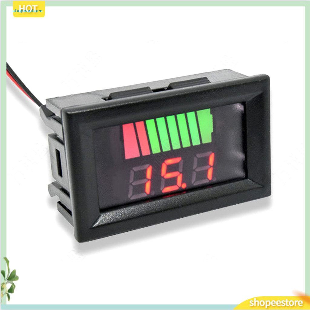 shopeestore| Battery Capacity Meter 12V-60V LED Digital Display Low ...