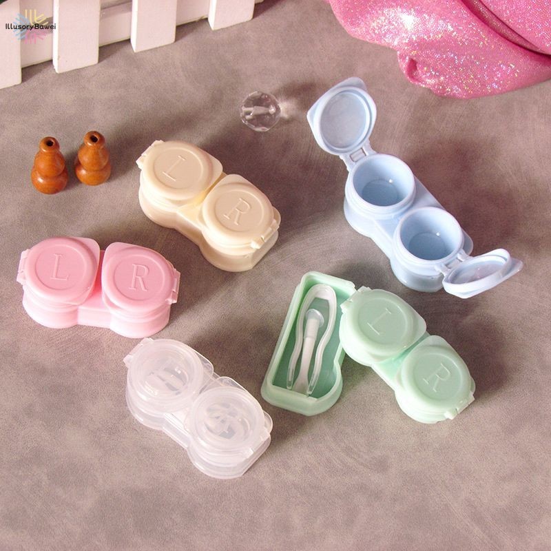 Macarone Color Press Type Contact Lens Box Flip Duplex Box Meitong Box ...