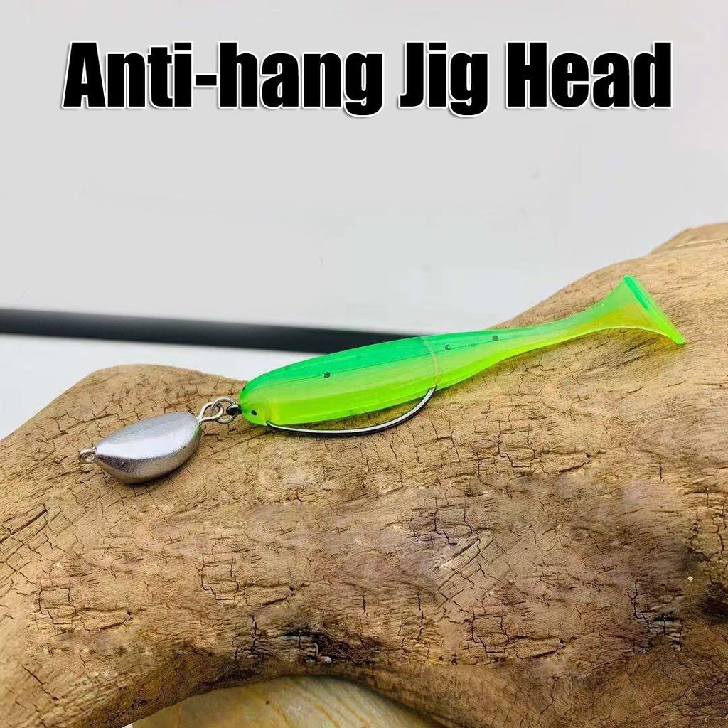 Anh Anti-Hang Jighead with 3X Strength Weedless Hook Prevent Sangkut ...
