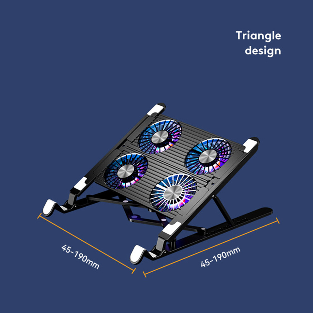 [KidsDreamMall.my] Laptop Cooling Fan with 2/4 Fans Foldable RGB 7 ...