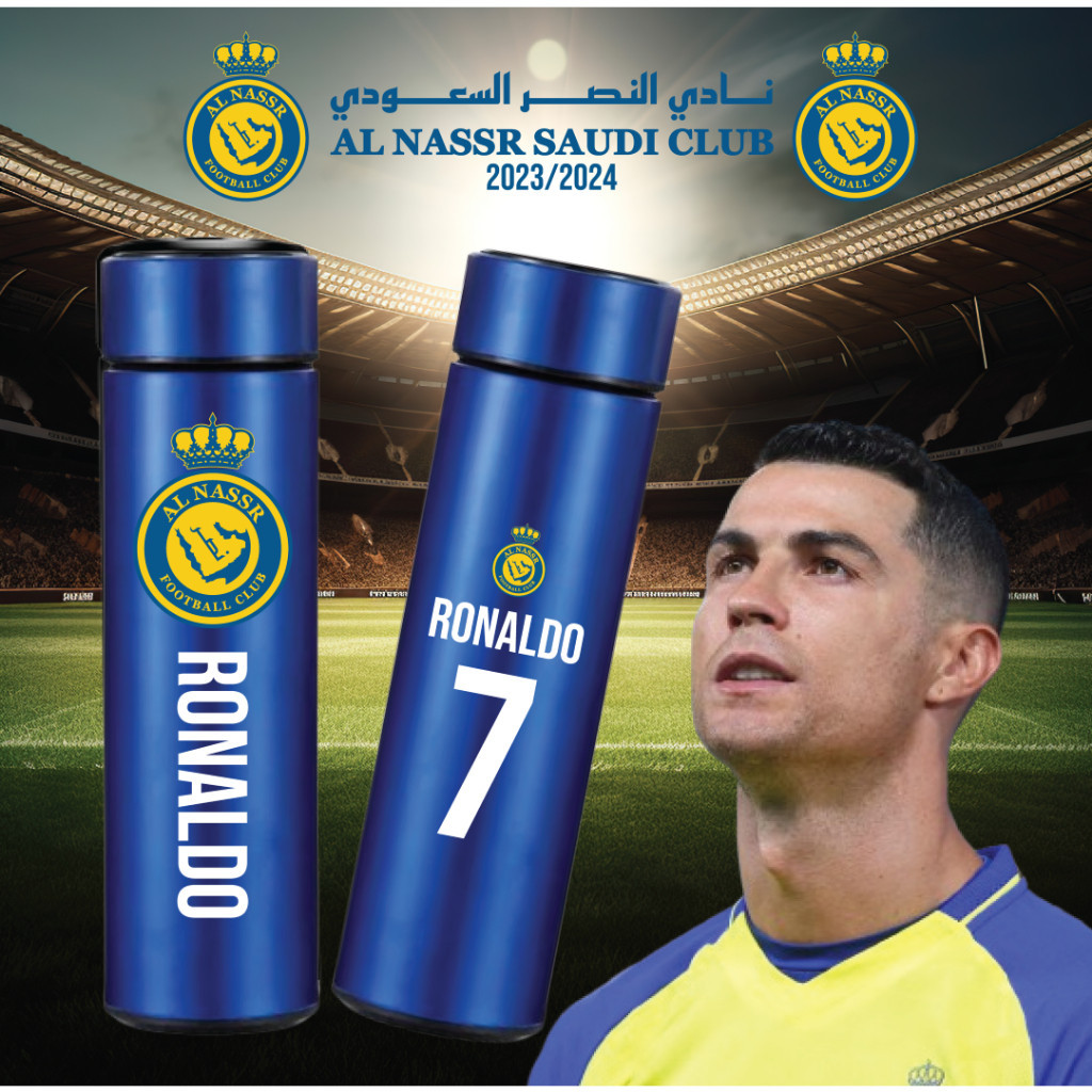 JS: CUSTOM THERMOS SURPRISE GIFT BOX AL NASSR LED FLASK CRISTIANO ...