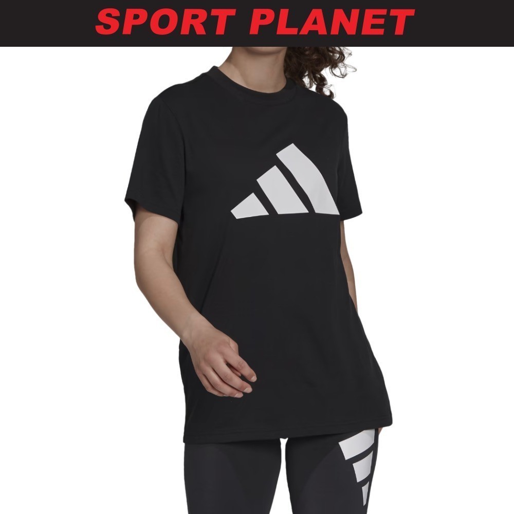 adidas Women Sportswear Future Icons Logo Graphic Tee Shirt Baju ...