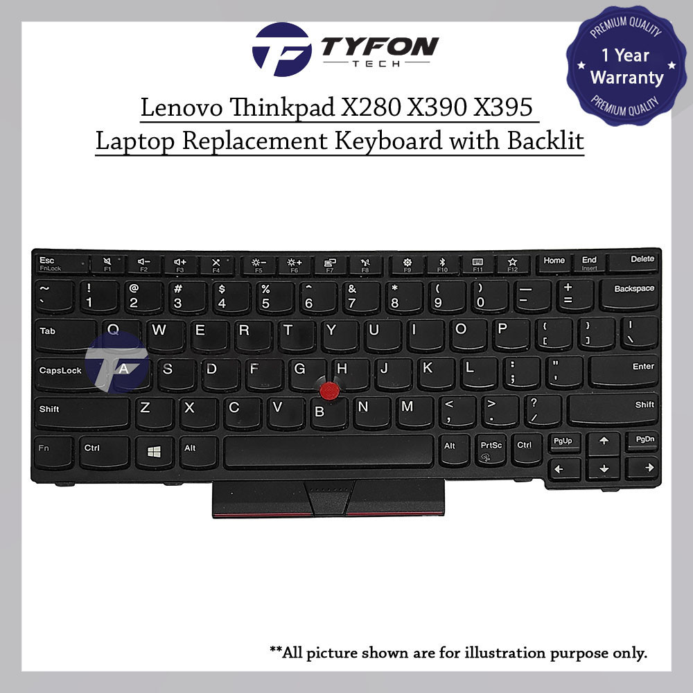 Lenovo Thinkpad X280 X390 X395 Laptop Replacement Keyboard with Backlit ...
