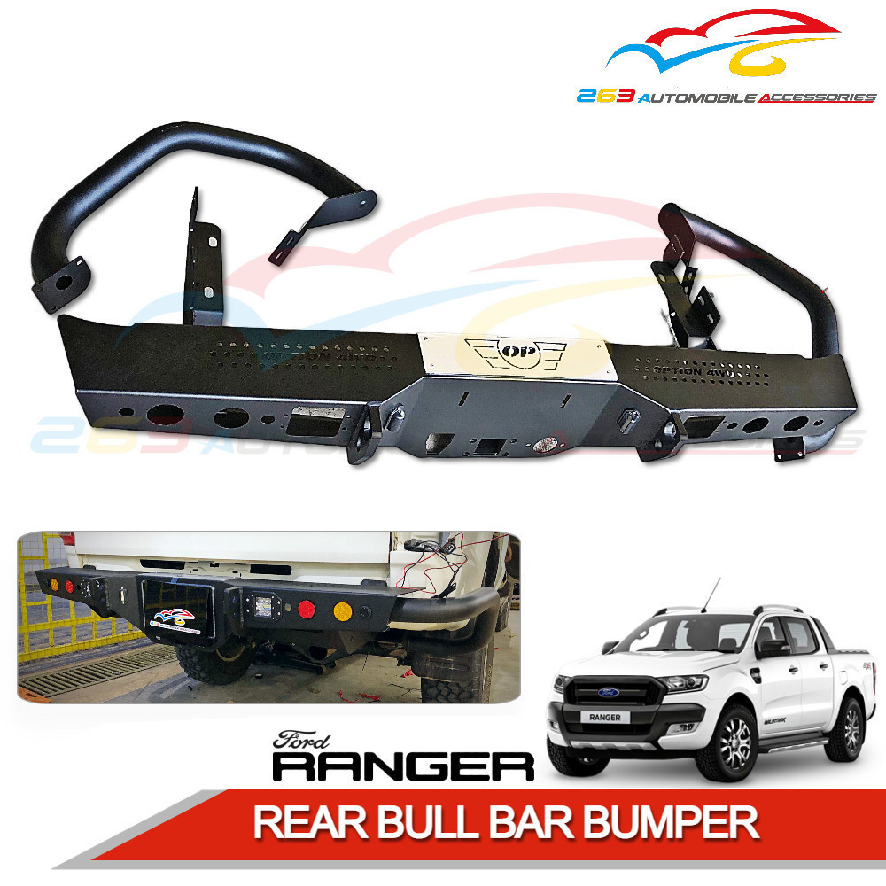 FORD RANGER T6 T7 T8 2012-2021 4X4 'OPTION' REAR BULL BAR BUMPER WITH ...