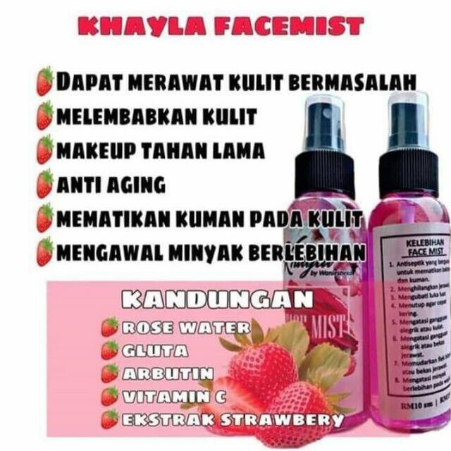 Khayla Face Mist Glowing Spray - makeup tahan lebih lama spray muka ...