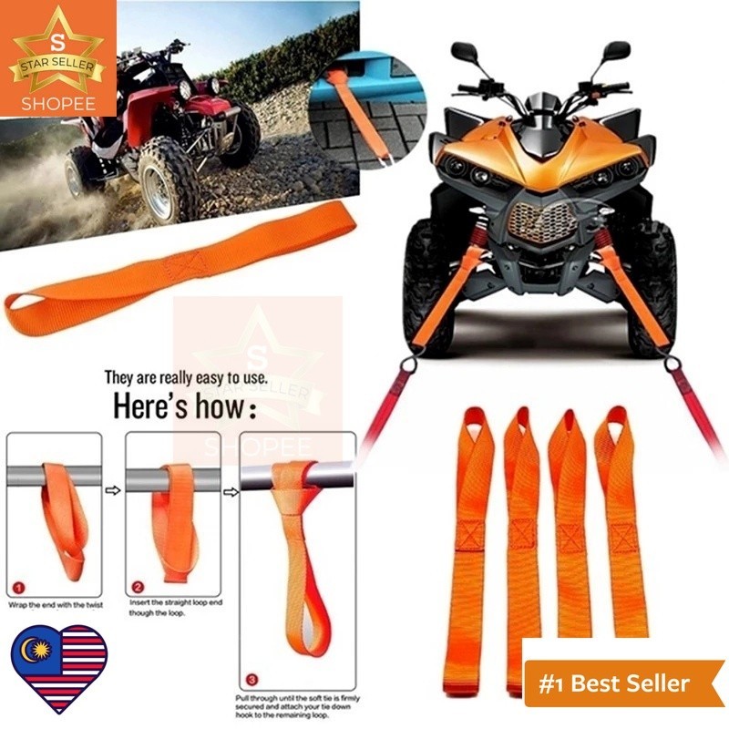 (MW)Soft Loop Tie Down Straps / Strength Heavy Mutipurpose Motorcycle ...