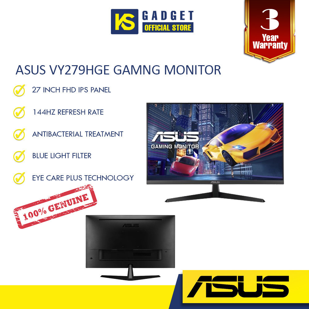ASUS VY279HGE Eye Care 27" FHD (1920 x 1080)/ IPS/144Hz/IPS ...