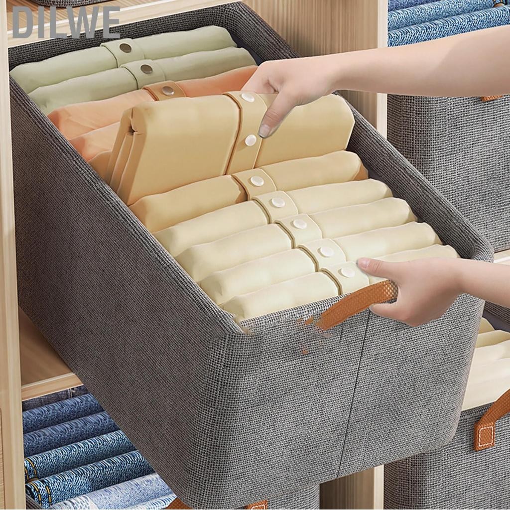 Dilwe Clothes Organizer Portable Handles Foldable Fabric Cloth Storage ...