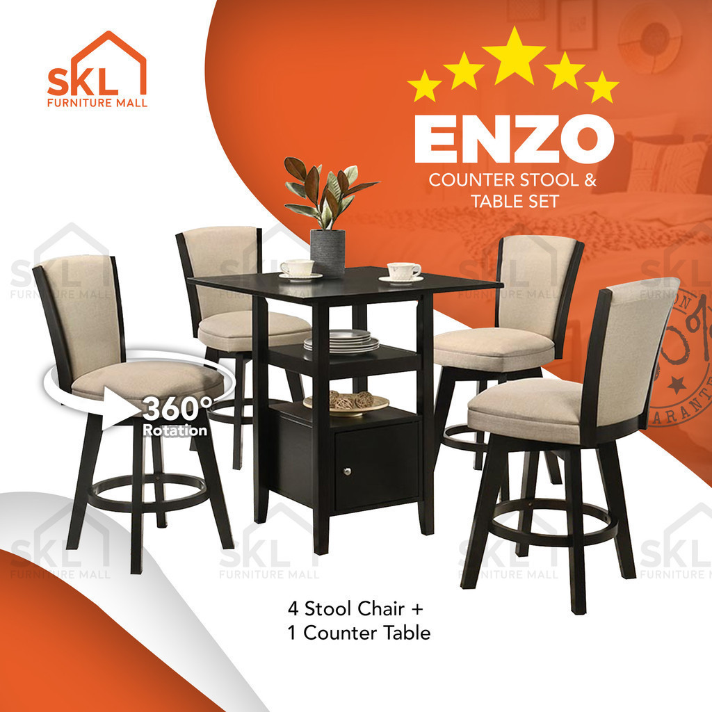 SKL Furniture ENZO 1+4 Counter Bar Table / Bar Table / Counter Table ...