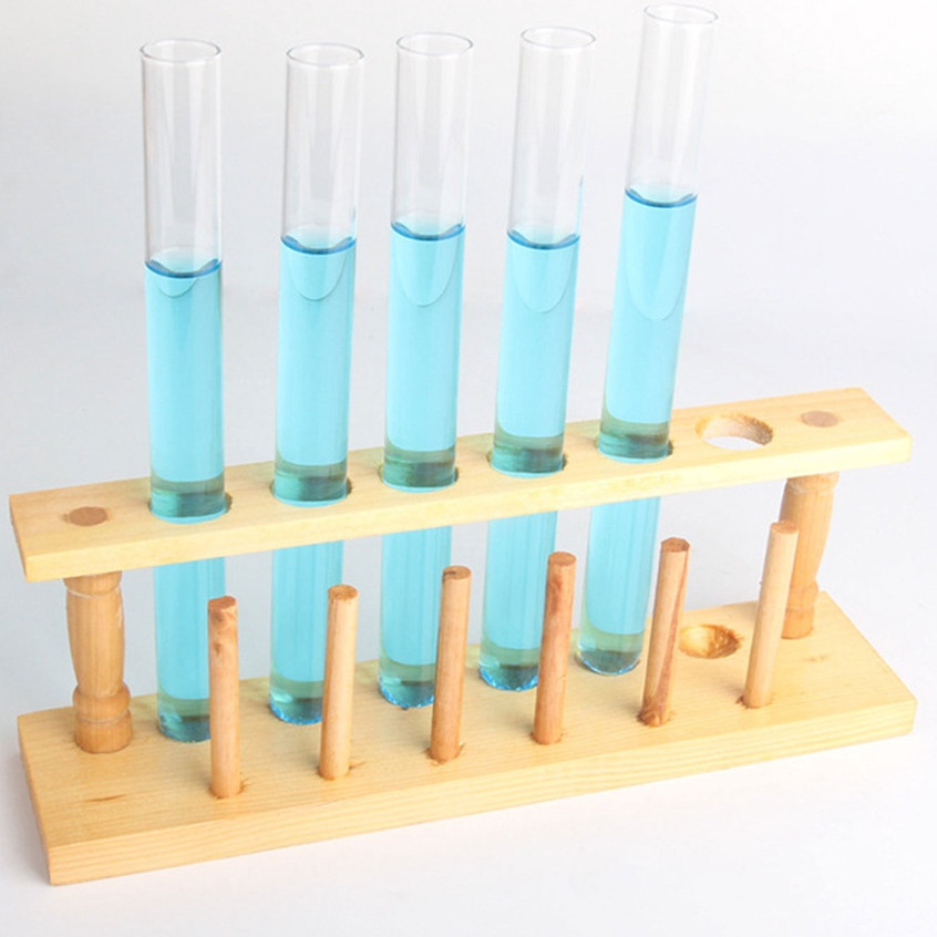S1L*Wooden 6/8/10/12 Holes Laboratory Instrument Test Tube Support Rack ...