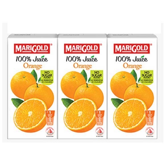 Marigold 100% Juice Orange 200ml*3 | Shopee Malaysia