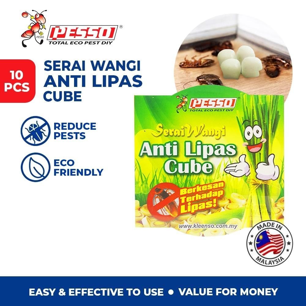 Pesso Anti Lipas Cockroaches Repellent Cube (10 pcs) Kiub Penghalau ...