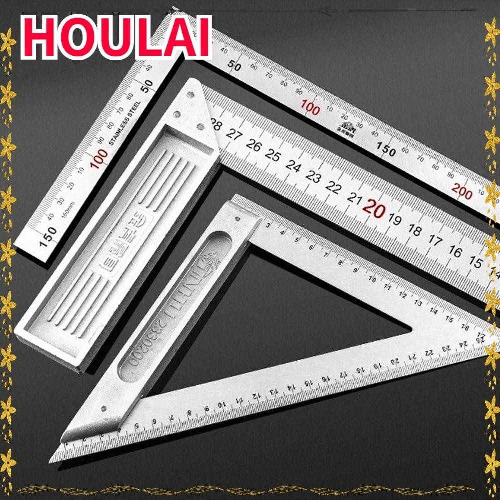 HOULAI Angle Square Ruler, Measuring Tool Double Sided Scale Right ...