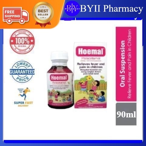 Hoemal Paracetamol 250mg/5ml Oral Suspension 90ml Syrup demam kanak ...