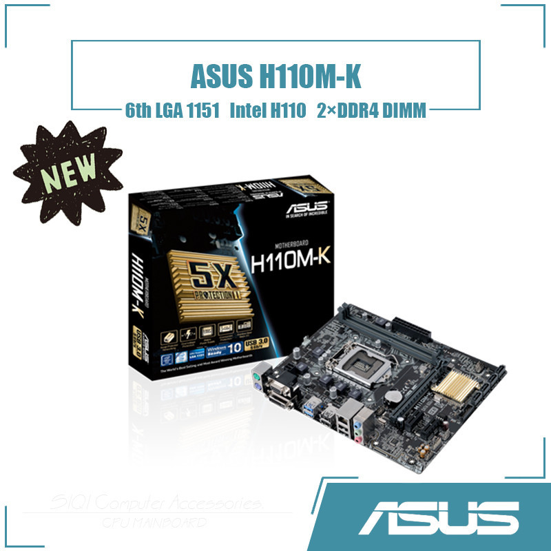 [NEW] ASUS H110M-K motherboard LGA1151 2xDDR4 DIMM Using Intel H110 chipset Micro ATX 32GB ...