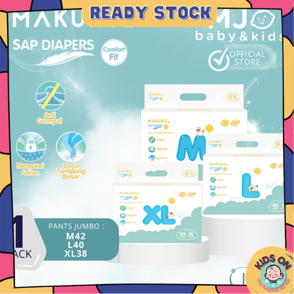 Kids On 🌼 Makuku SAP DIAPERS Comfort fit Jumbo Pants/Tape M/L/XL Thin ...