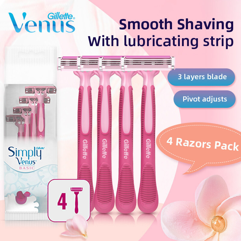Gillette Simply Venus Basic Disposable Razors 4 Pcs Pack | Shopee Malaysia