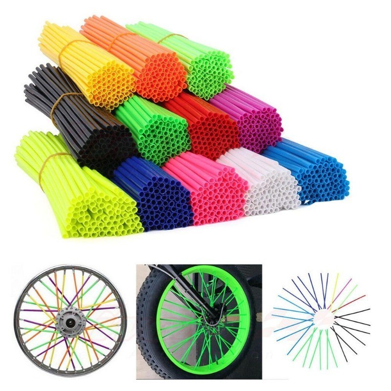 36Pcs Bike Motorcycle Wheel Spoked Protector Skin Covers Pipe For ...