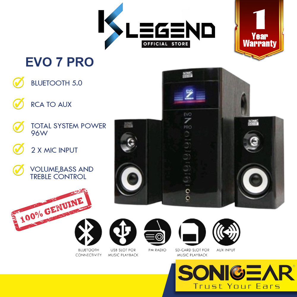 SonicGear EVO 7 Pro/ EVO 5 PRO BTMI Bluetooth Speaker | Shopee Malaysia