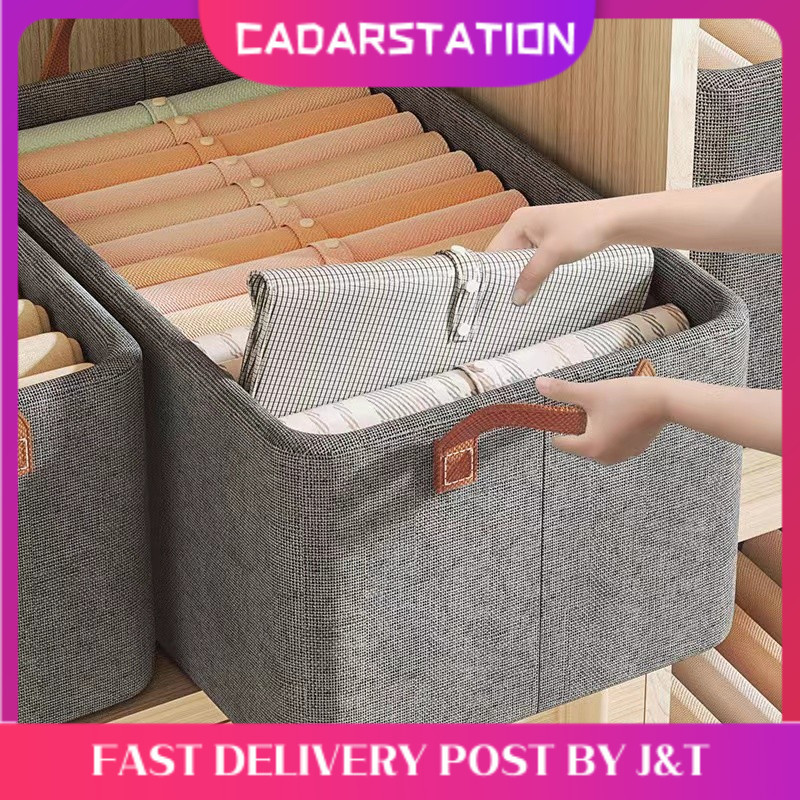CS_ Foldable Storage Box Clothes Organizer Box Storage Basket Kotak ...