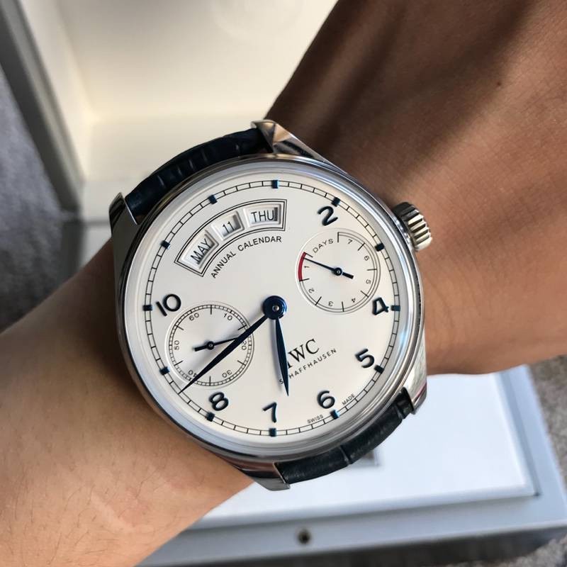IWC _ iw503502 automatic mechanical Chrono dual calendar runway watch ...