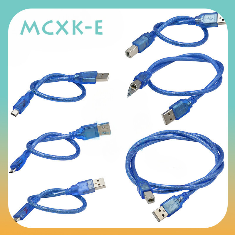 Mcxk E 30cm 50cm 100cm Usb Cable For Uno R3 For Nano Mega 2560 Leonardo Pro Micro Due Blue