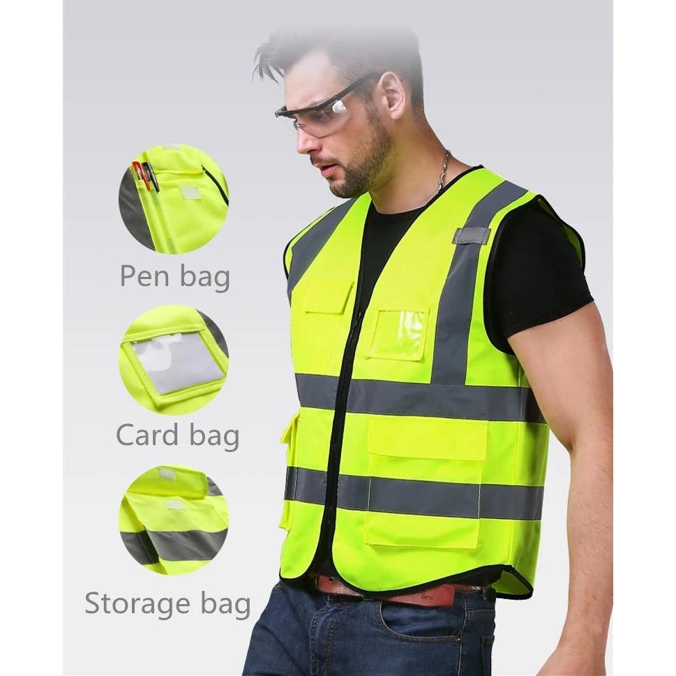 High Visibility Reflective Vest Working Clothes Motorcycle Cycling ...