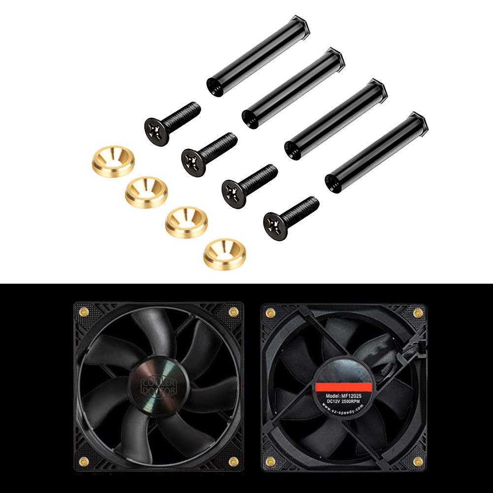 keepdreaming Cooling Fan Mount Screws Cooling Fans Nut Screws Metal ...