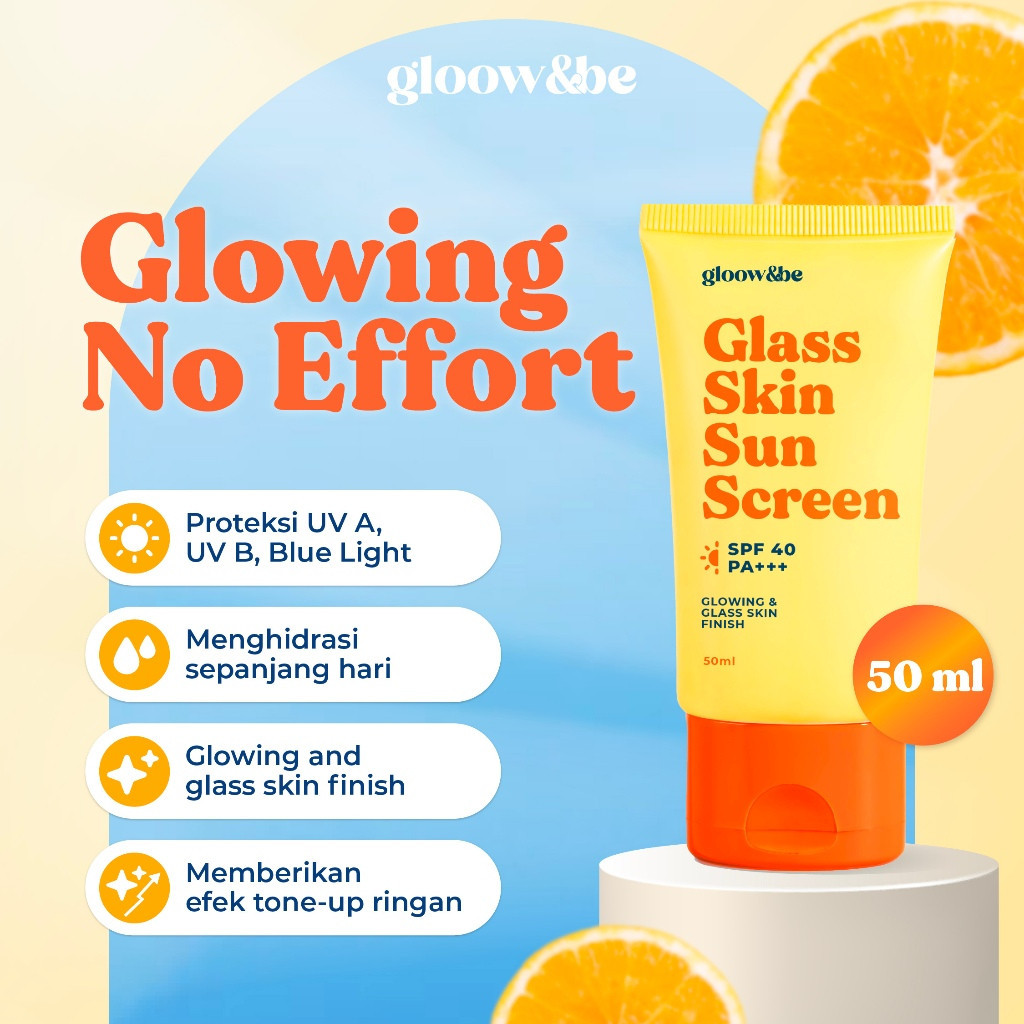 [Ready To Send] Gloow&be Glass Skin sunscreen SPF40 PA+++ 50ml Gloowbi ...