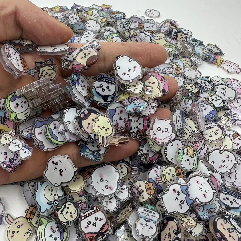 110pcs Chiikawa Acrylic Charms - 2CM Cute Usagi & Hachi DIY Craft Kit ...