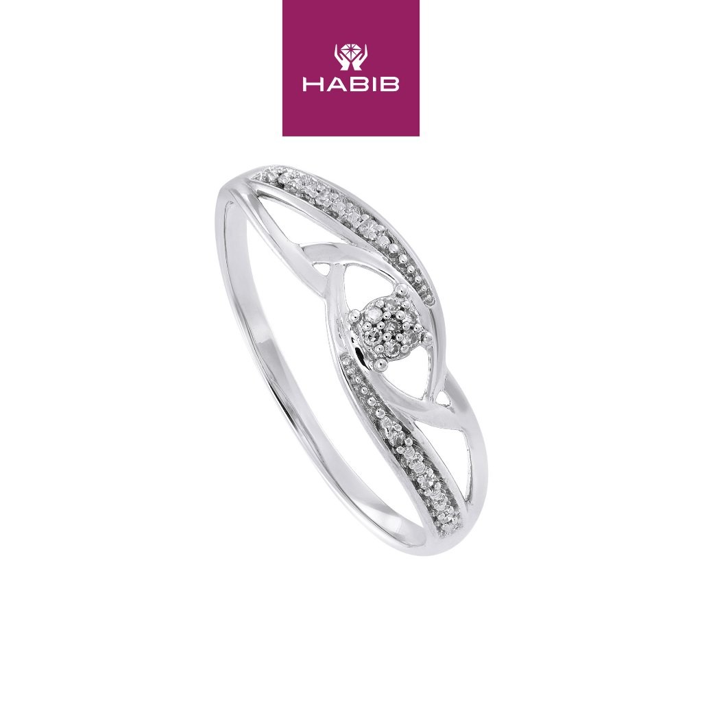 HABIB Intertwine Round Diamond Ring in 375/9K White Gold 25680(WG ...