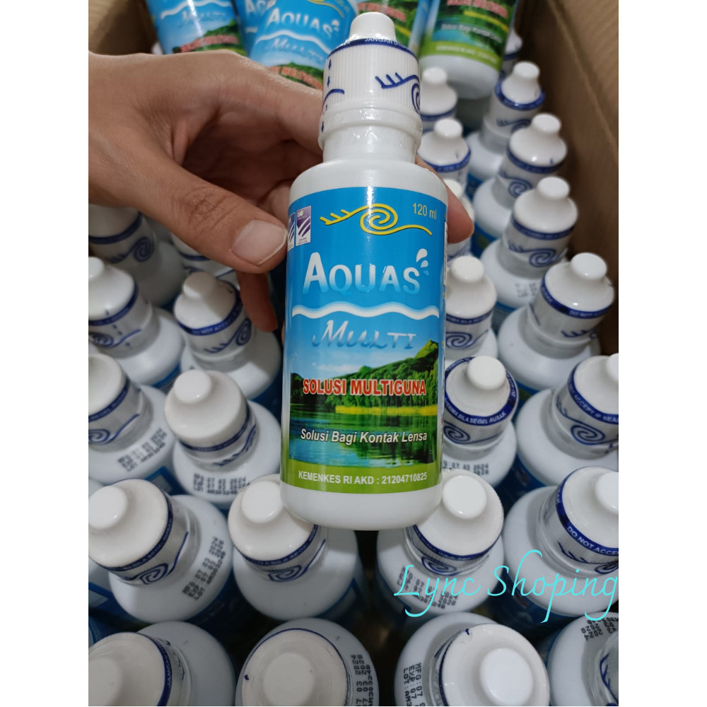 Wholesale 1 Box 100 Bottles of AQUAS 120ml Softlens Water NICE LOOK ...