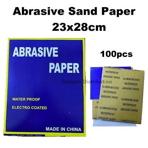 [ 100pcs ] 23x28cm Waterproof Abrasive Sand Paper 60 80 100 120 150 180 ...