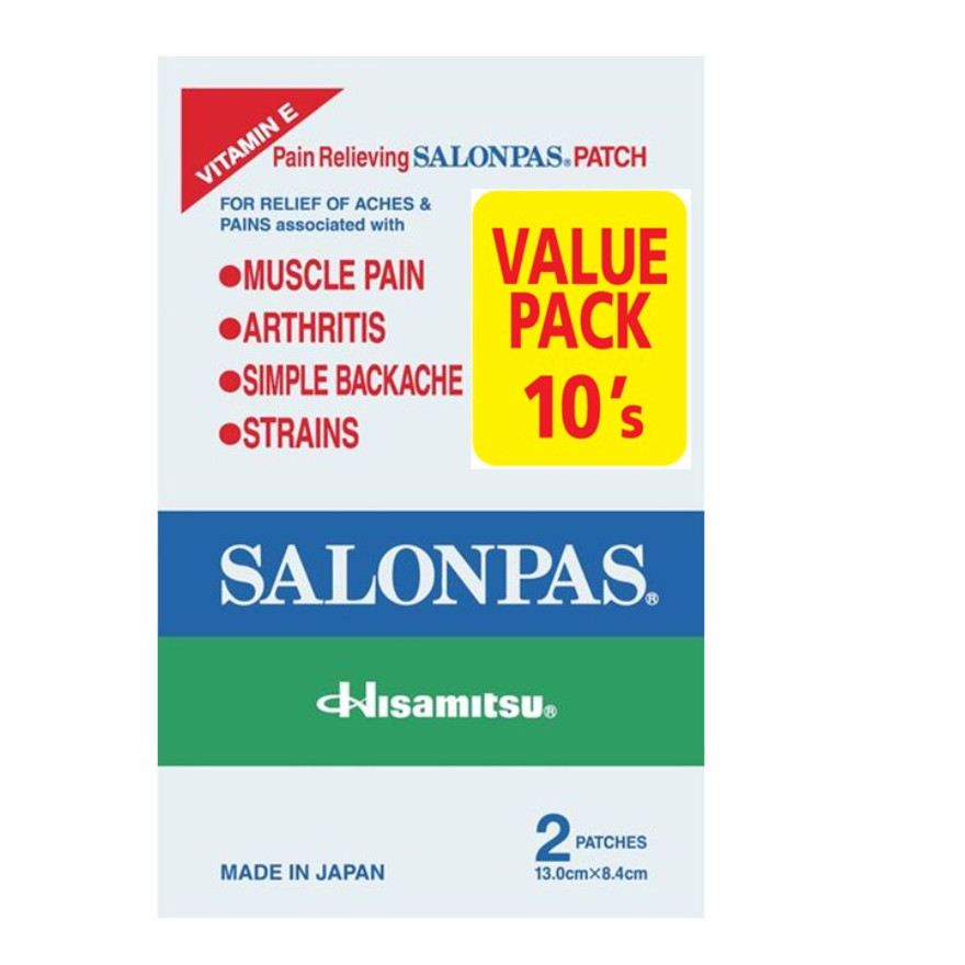 SALONPAS Pain Relieving Patch Large Size 5 X 2S | Shopee Malaysia