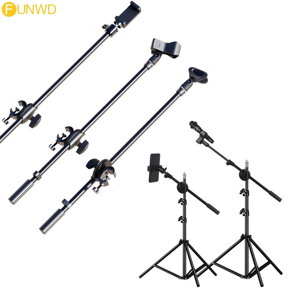 Rotating Microphone Stand Boom Arms Mic Clip Phone Holder Extension ...