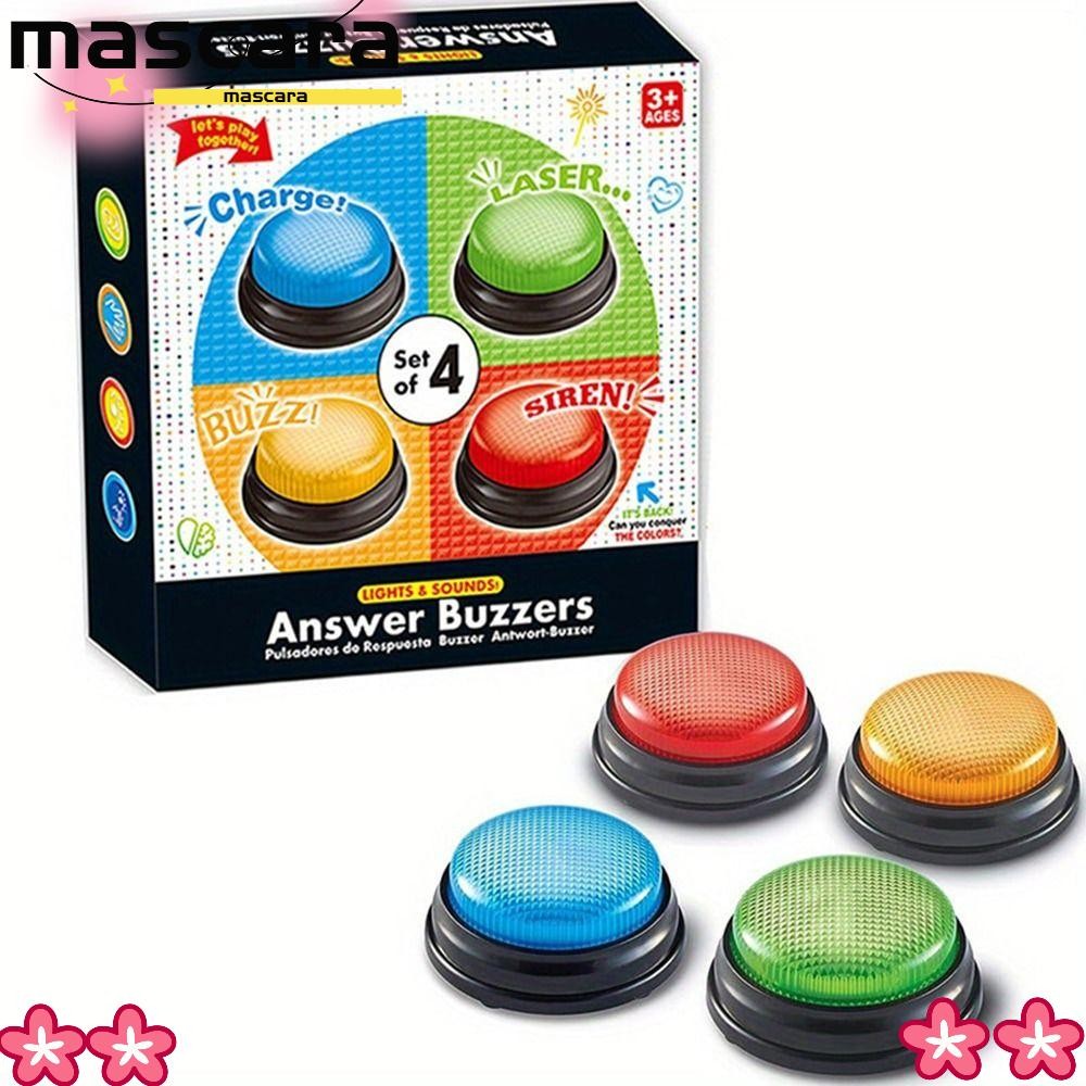 JONY1 4pcs Game Buzzers, Trivia Games 4Colors Answer Buzzers, Fashion ...