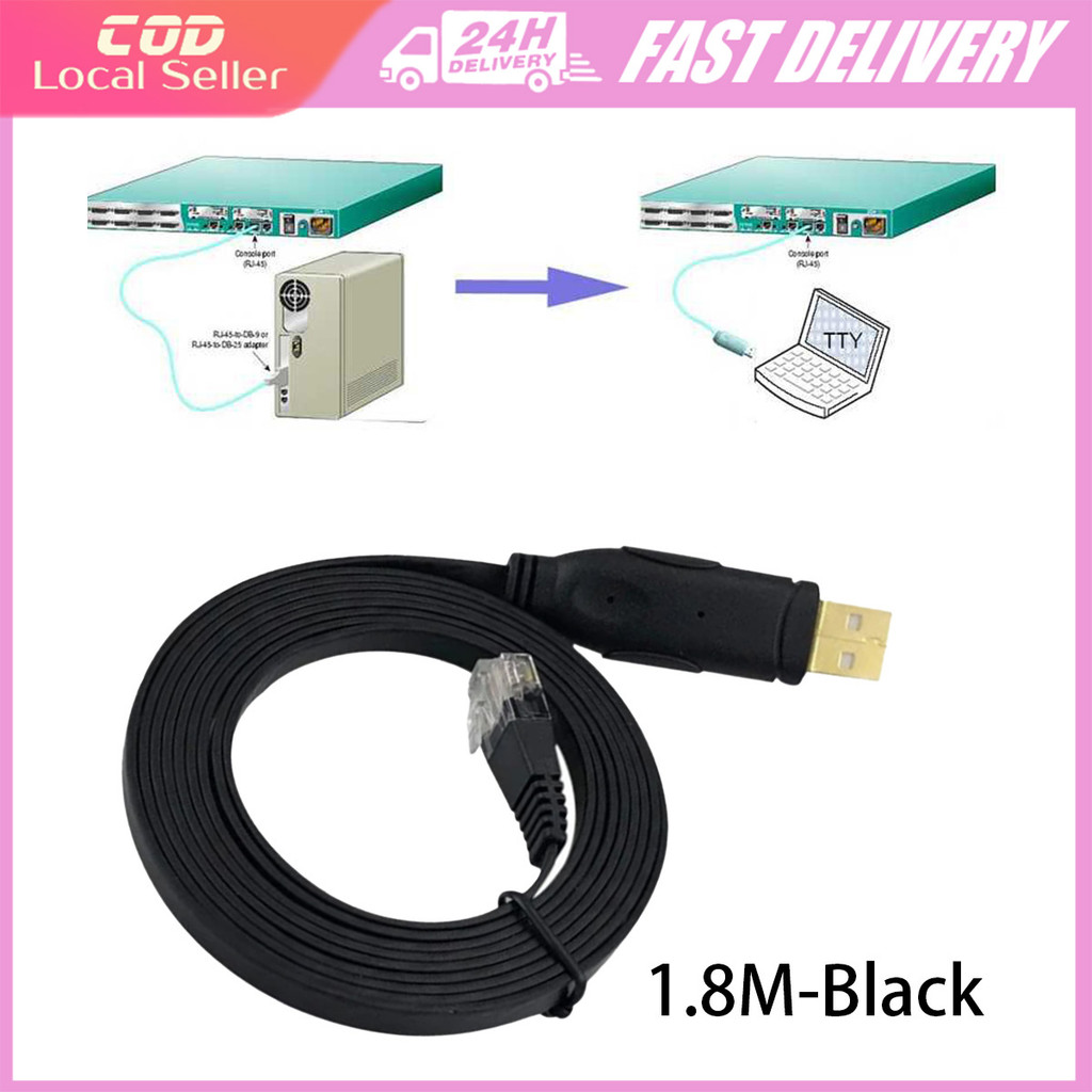 1.8M USB to RJ45 For Cisco USB Console Cable RS232 Serial Adapter USB Console Cable Debug Line ...