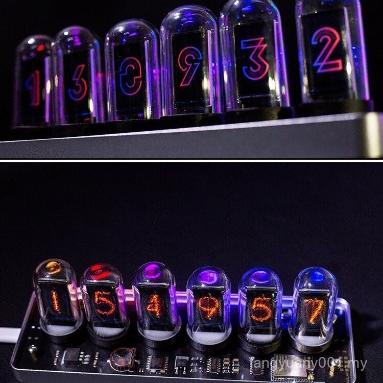 Diy IPS Clock Cyberpunk Clock Gaming Clock Table Matching Goods Gaming ...