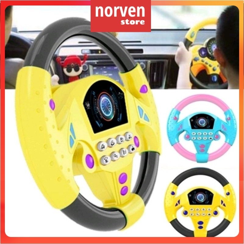 Music Car Steering Wheel Toy Stering kereta Music Car Steering Wheel ...