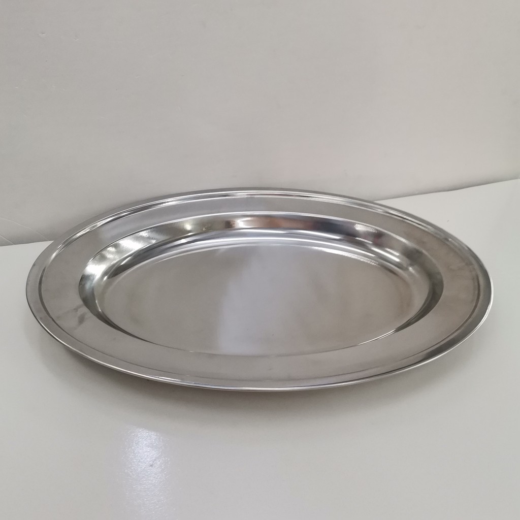 Stainless Steel Deep Oval Plate HORSE BRAND 46CM ( 320MM X 465MM ) Made ...