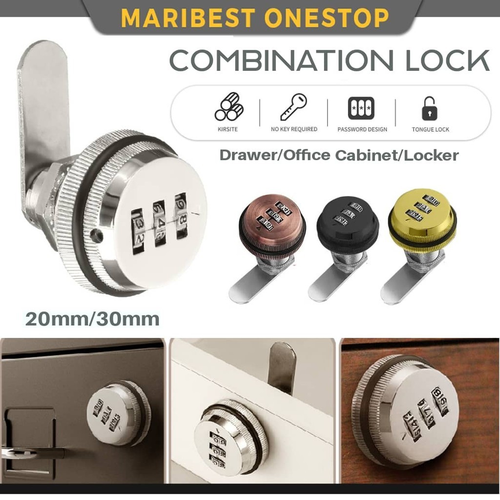 20mm 30mm 3 Digit Combination Cam Lock Keyless Password Locker Mailbox ...