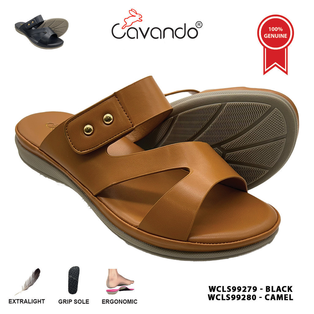 Cavando Sandal Wanita Hitam / Kamel Women's Sandals WCLS99279 ...