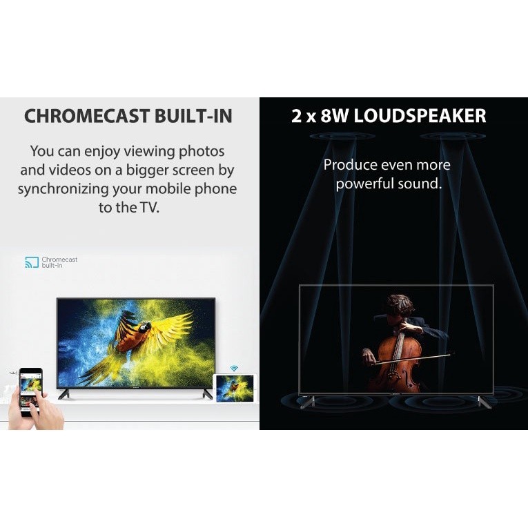 Skyworth 42 Inch 2K Android TV Smart 42STC6200 Full HD DVB-T2 Netflix ...