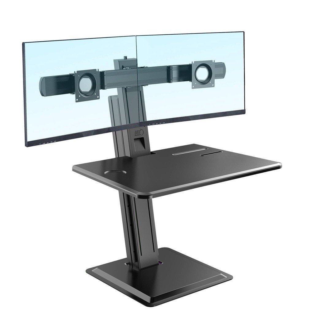NB North Bayou S100 Sit-Stand Workstations Gas Strut Dual Monitor for ...
