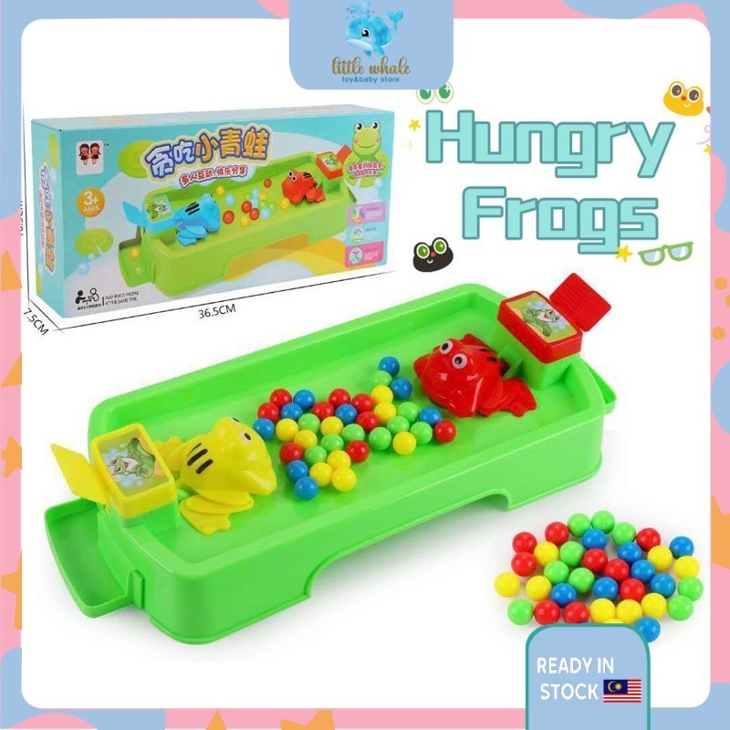 🐳Little Frog Eat Beans Toys Hungry Frog Educational Toy Parent-Child ...