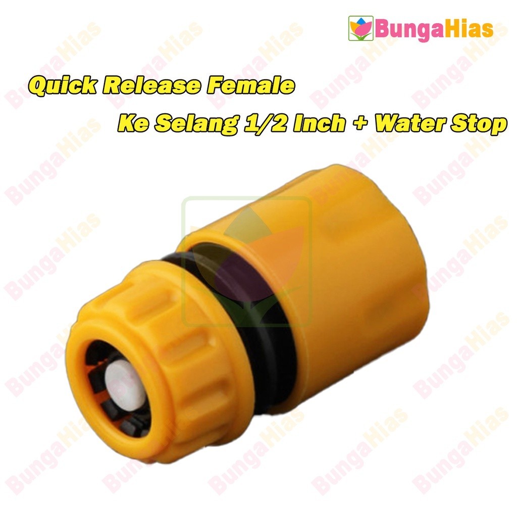 Quick Release Female x Hose 1/2 Inch+Water Stop Connector Spray ...